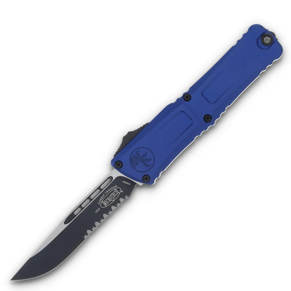Microtech Combat Troodon S/E Gen III Navy Blue Partial Serrated ...