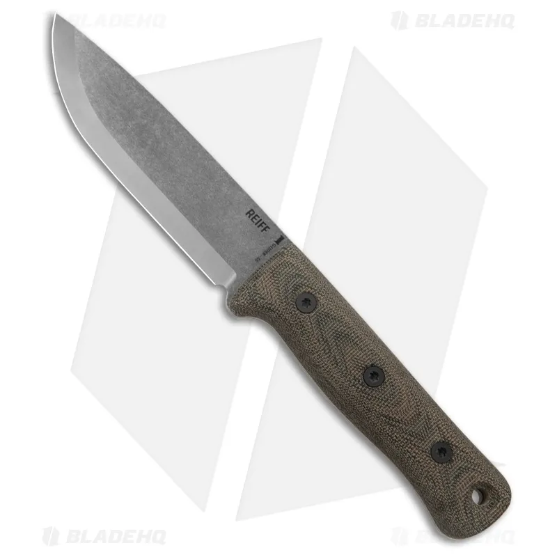 Reiff Knife S5 Glider Bushcraft Fixed Blade Black Canvas Micarta (5 ...